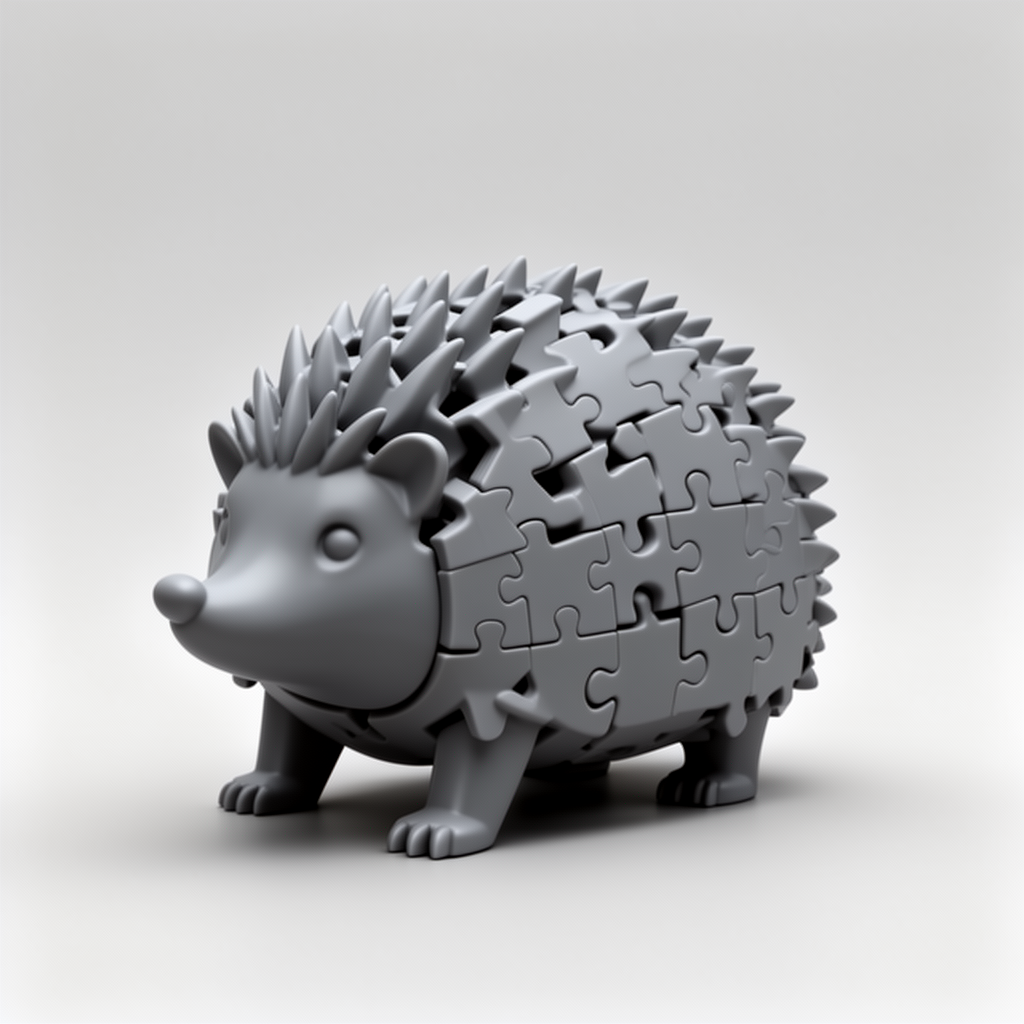 Interlocking Hedgehog Puzzle STL – Free 3D Print Model | Remeshy