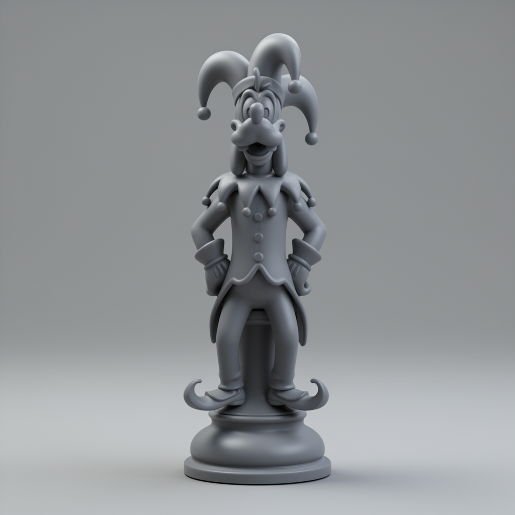 Goofy Jester Bishop Figurine STL – Free 3D Print Model | Remeshy