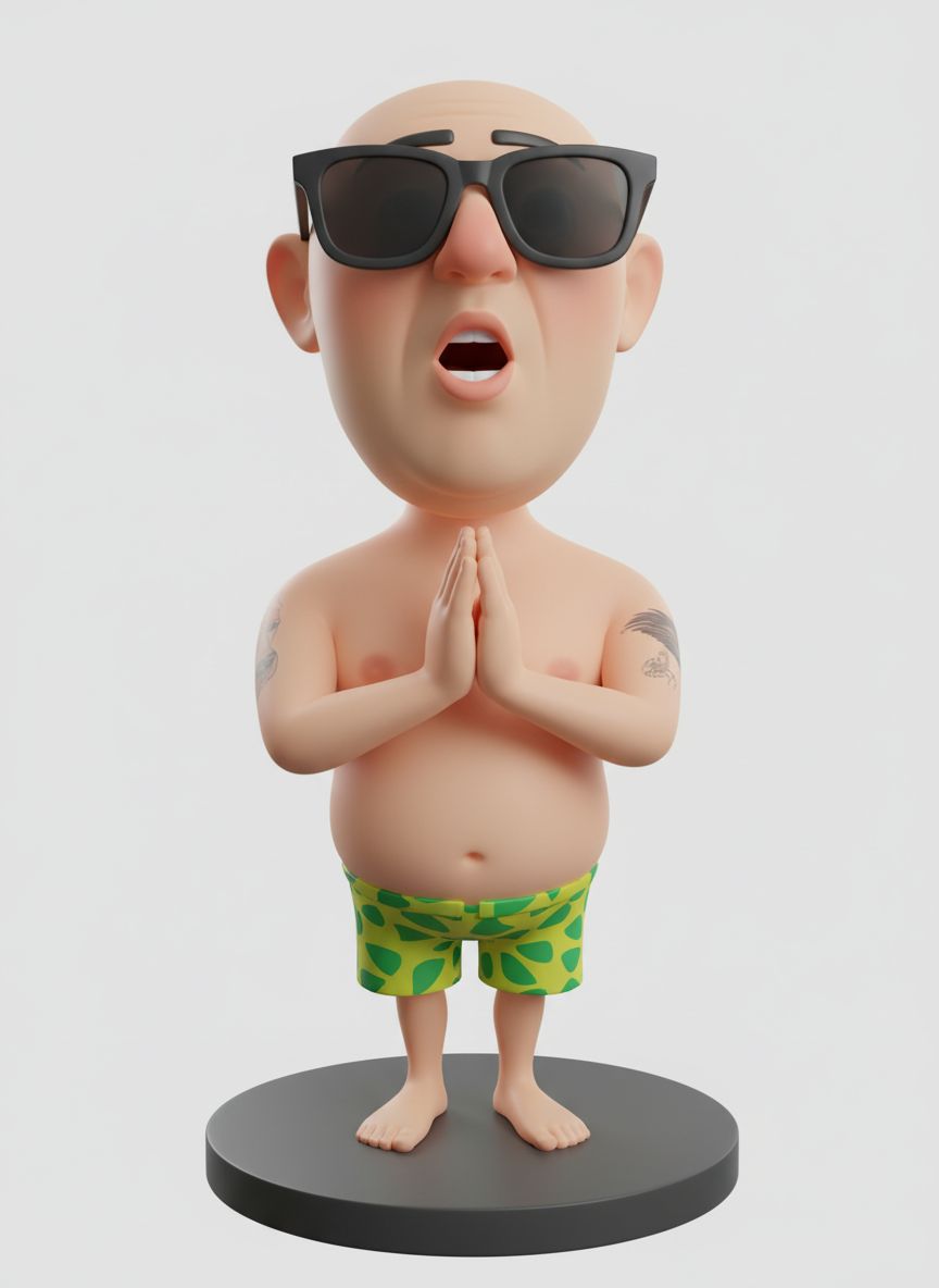 Bald Character Statue STL – Free 3D Print Model | Remeshy