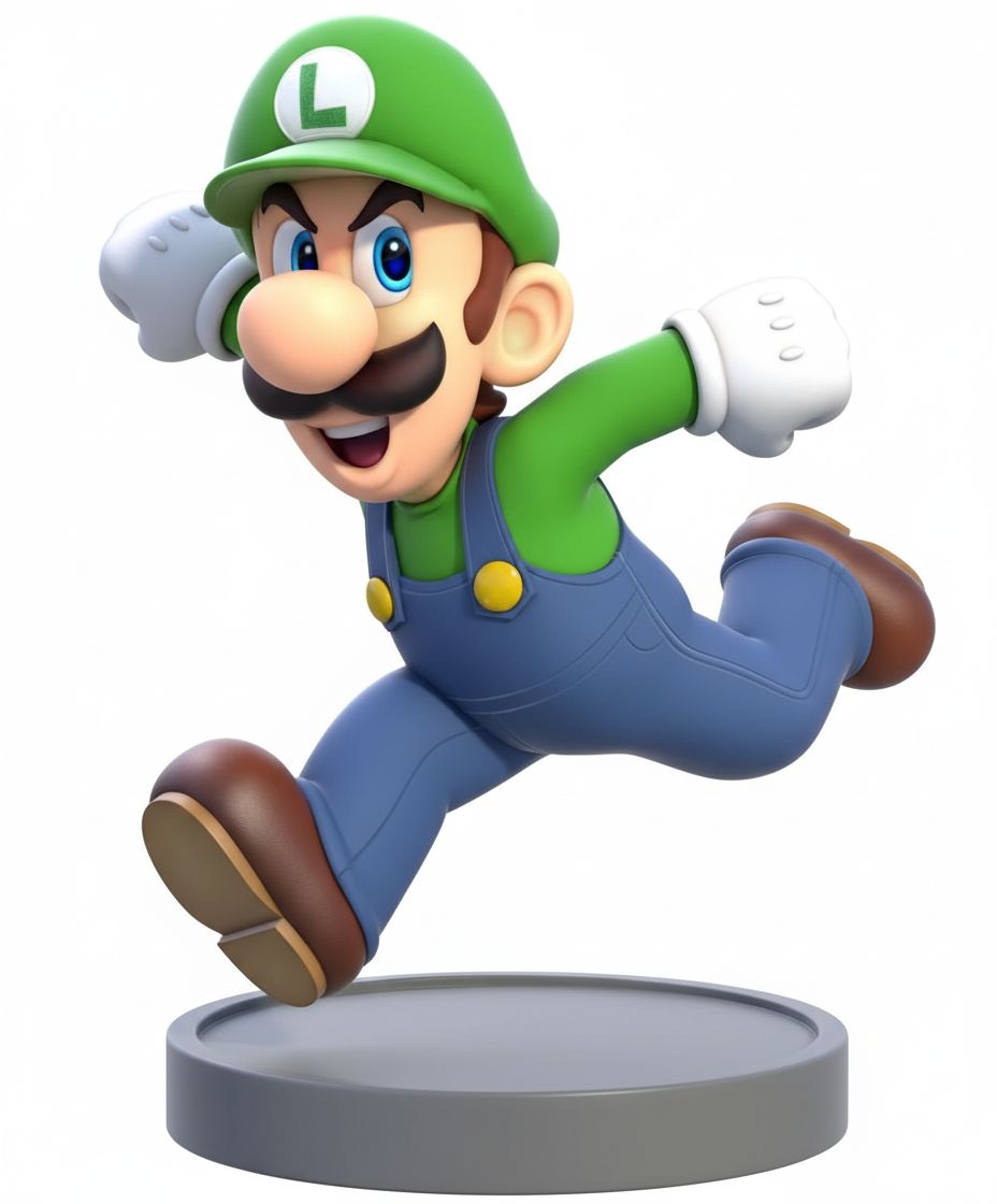 Luigi Running Figurine STL – Free 3D Print Model | Remeshy
