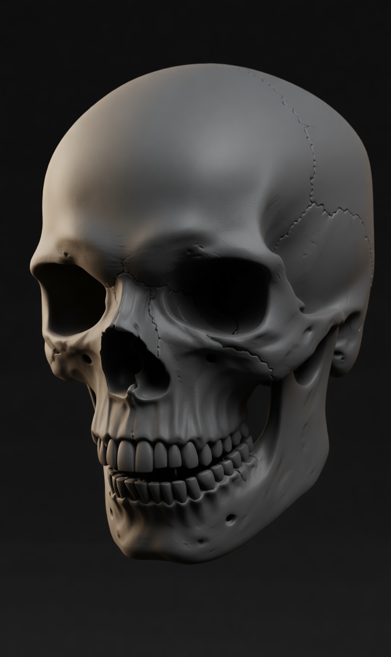 Human Skull Model STL – Free 3D Print Model | Remeshy