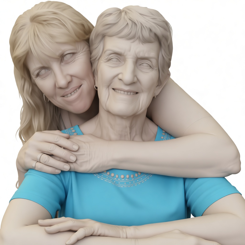 Mother Daughter Figurine STL – Free 3D Print Model | Remeshy