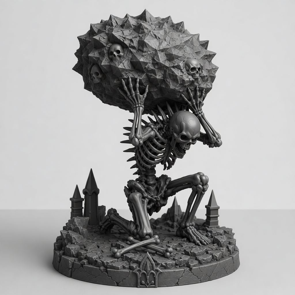 Upgrade Head Figurine STL – Free 3D Print Model | Remeshy
