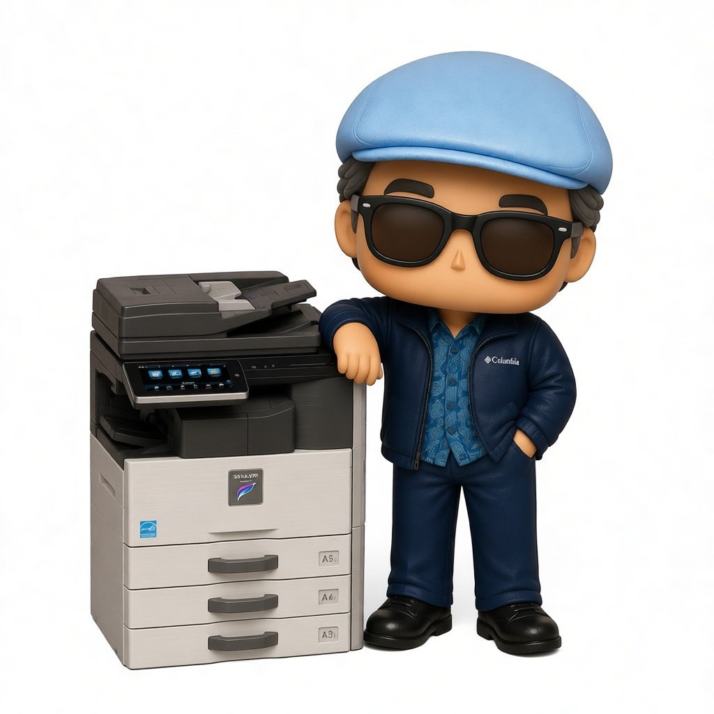 Cool Man Figurine with Copier STL – Free 3D Print Model | Remeshy
