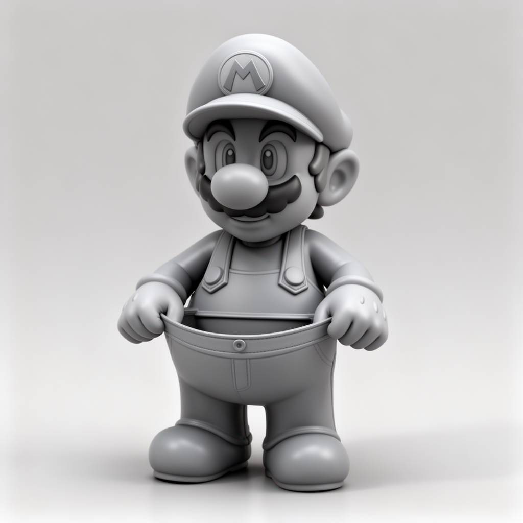 Super Mario Utility Figurine STL – Free 3D Print Model | Remeshy