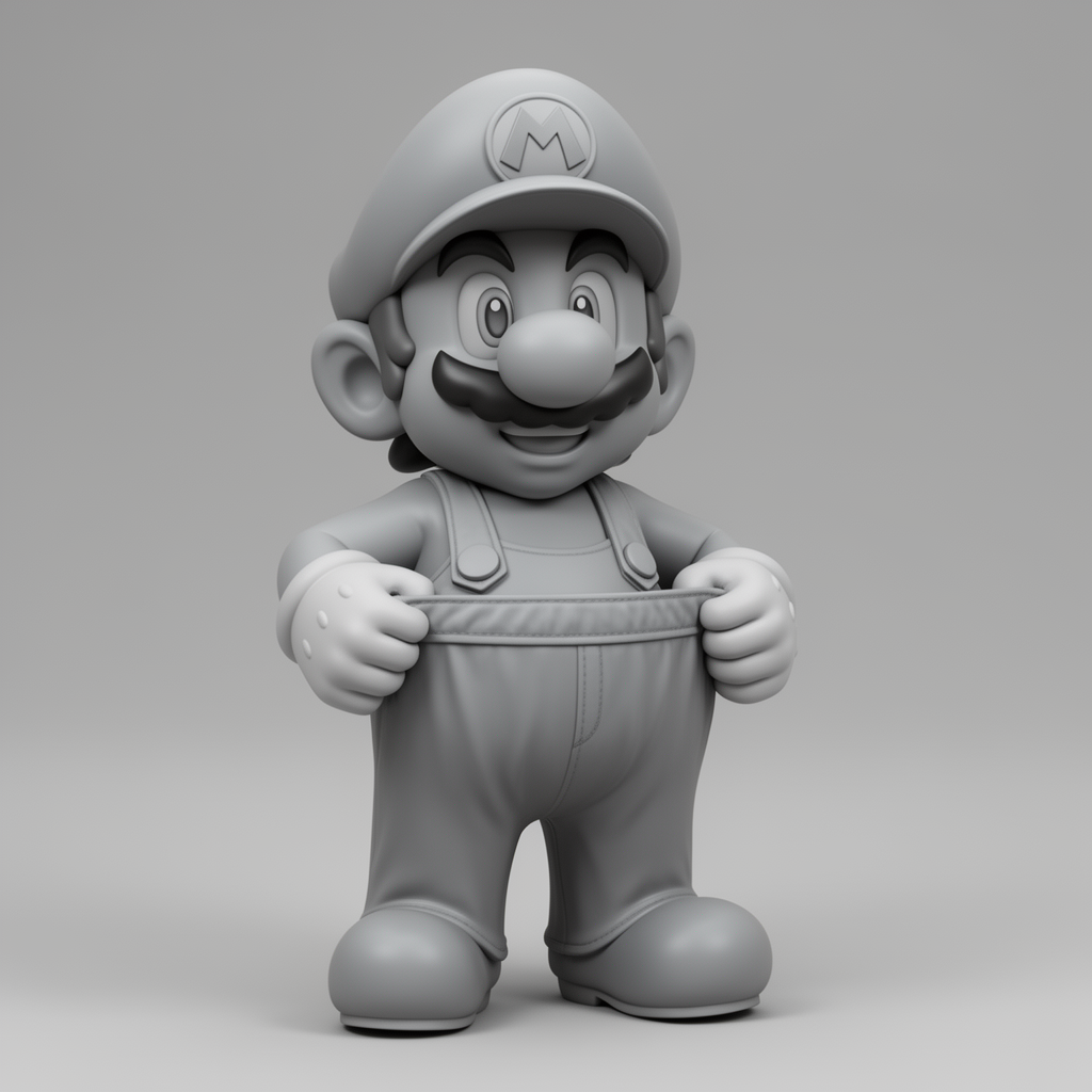 Super Mario Container Figurine STL – Free 3D Print Model | Remeshy