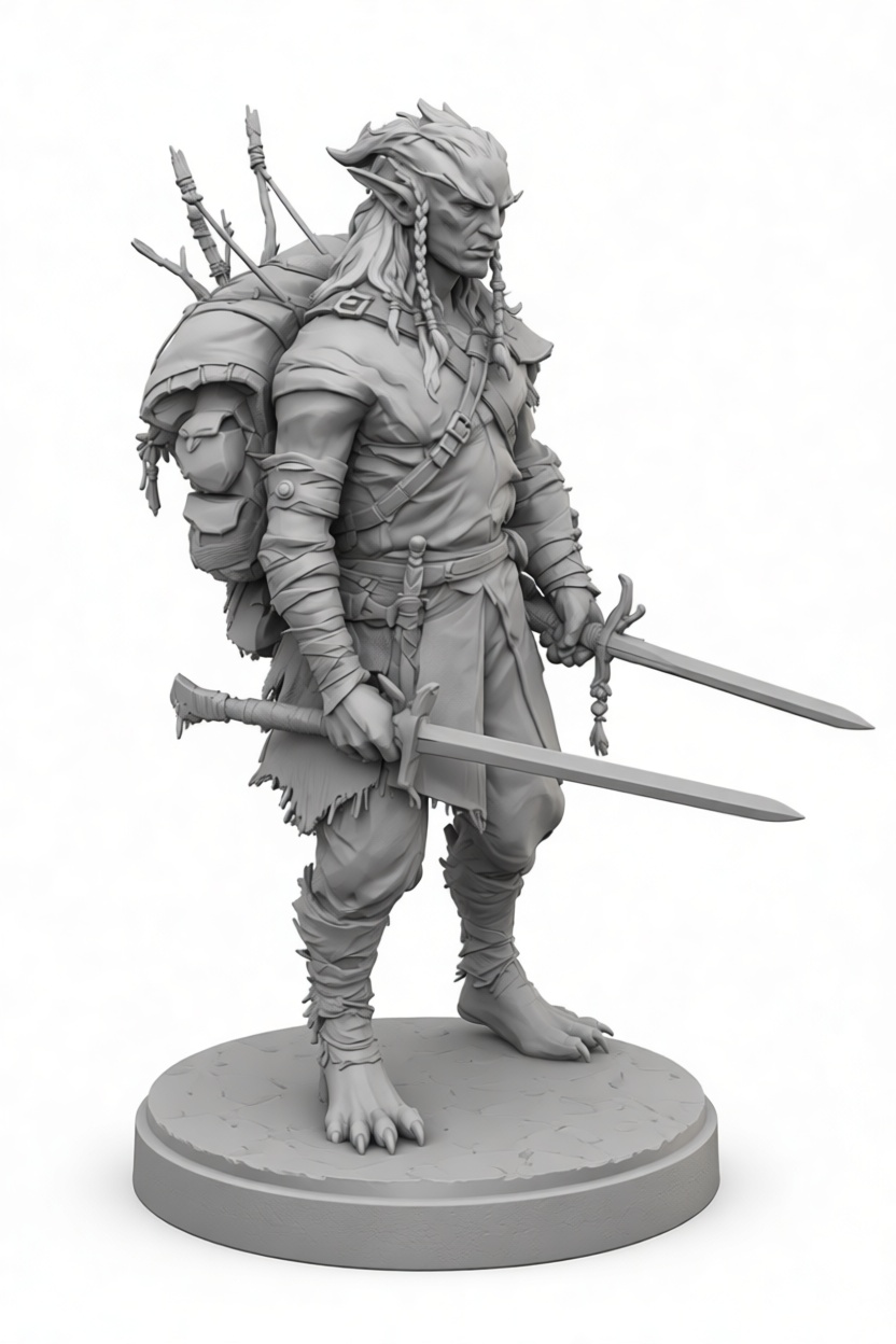 Elf Ranger Figurine STL – Free 3D Print Model | Remeshy