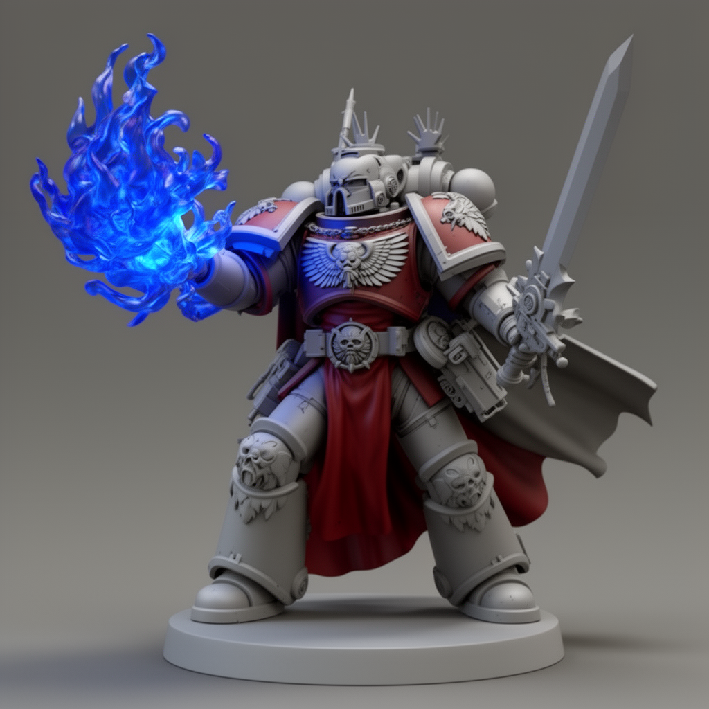Blood Angels Librarian Miniature STL – Free 3D Print Model | Remeshy