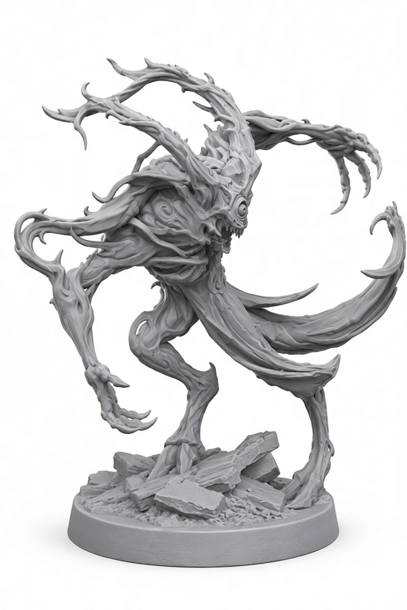 Eldritch Horror Tentacle Figure STL – Free 3D Print Model | Remeshy
