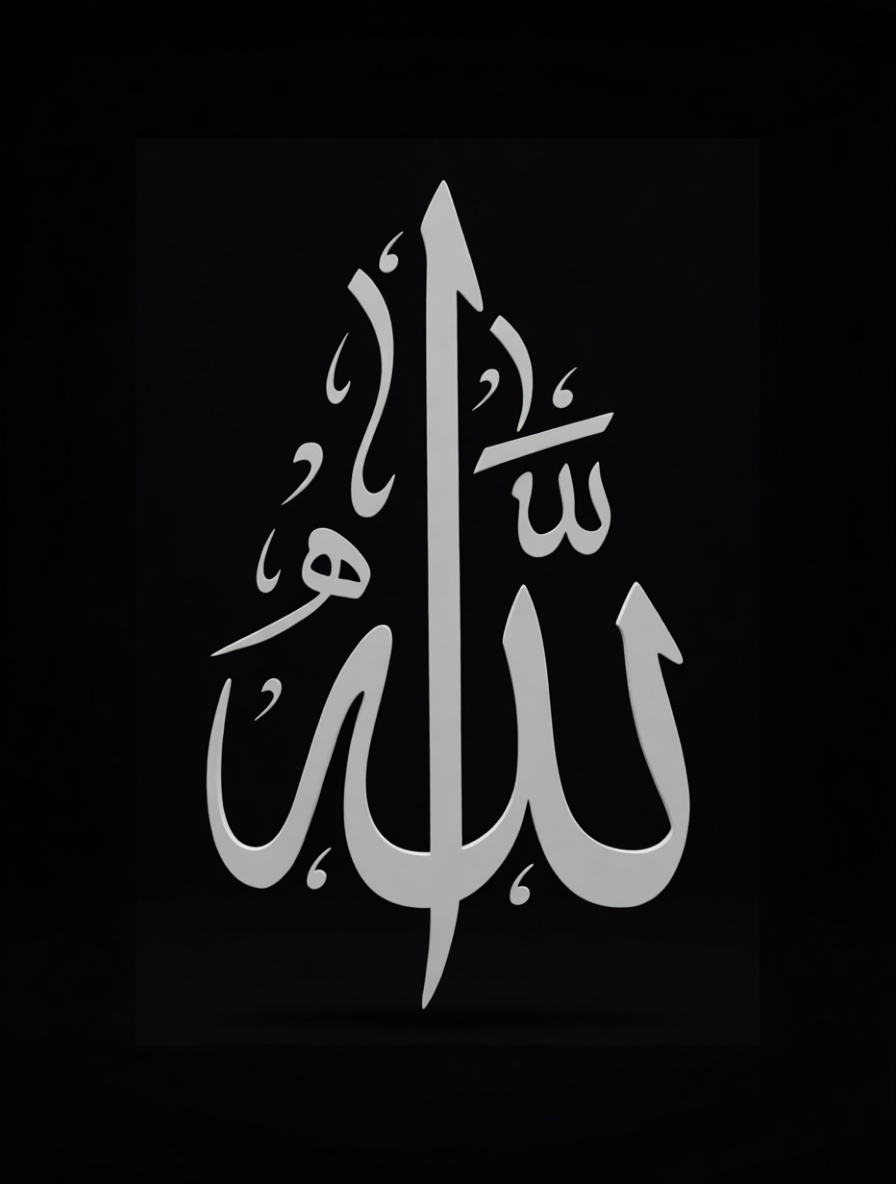Allah Calligraphy Sculpture STL – Free 3D Print Model | Remeshy
