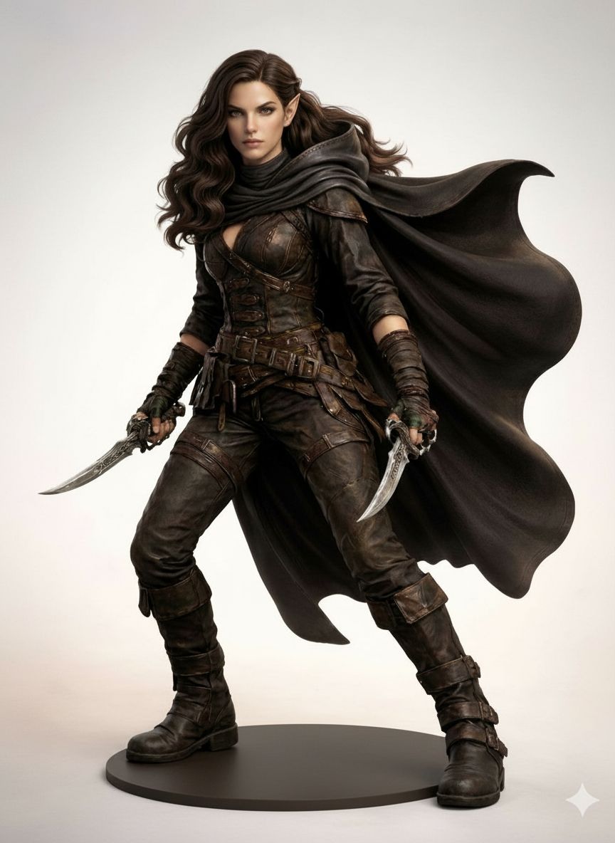 Elven Rogue Figurine STL – Free 3D Print Model | Remeshy