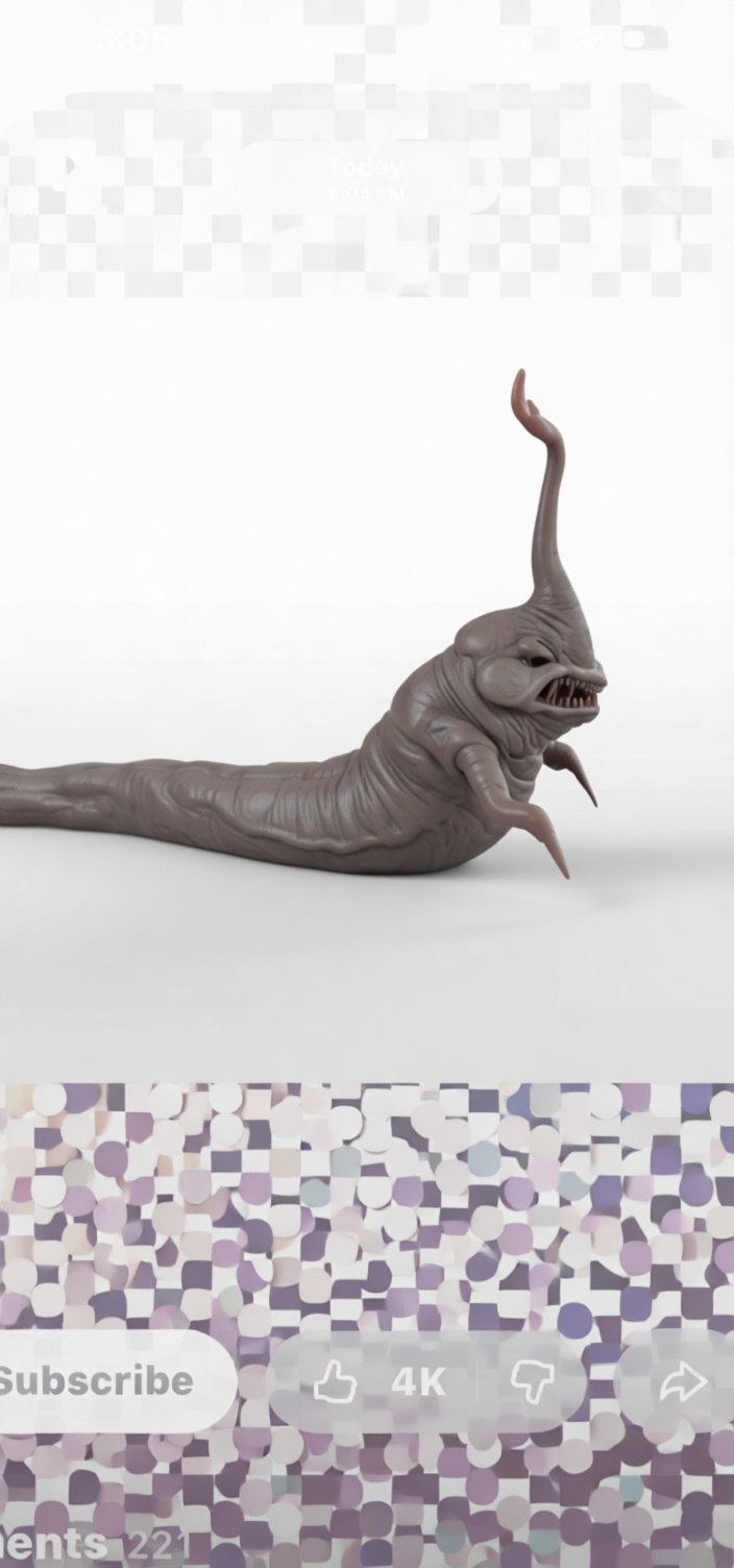 Graboids Worm Creature Figurine STL – Free 3D Print Model | Remeshy