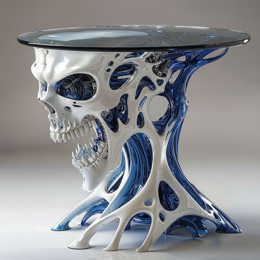 Skull Table Sculpture STL – Free 3D Print Model | Remeshy