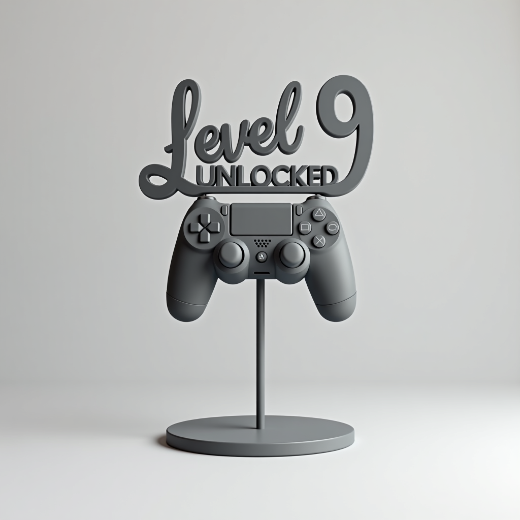 Level 9 Unlocked Cake Topper STL – Free 3D Print Model | Remeshy