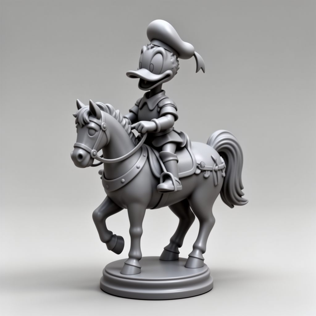 Donald Duck Knight Figurine STL – Free 3D Print Model | Remeshy
