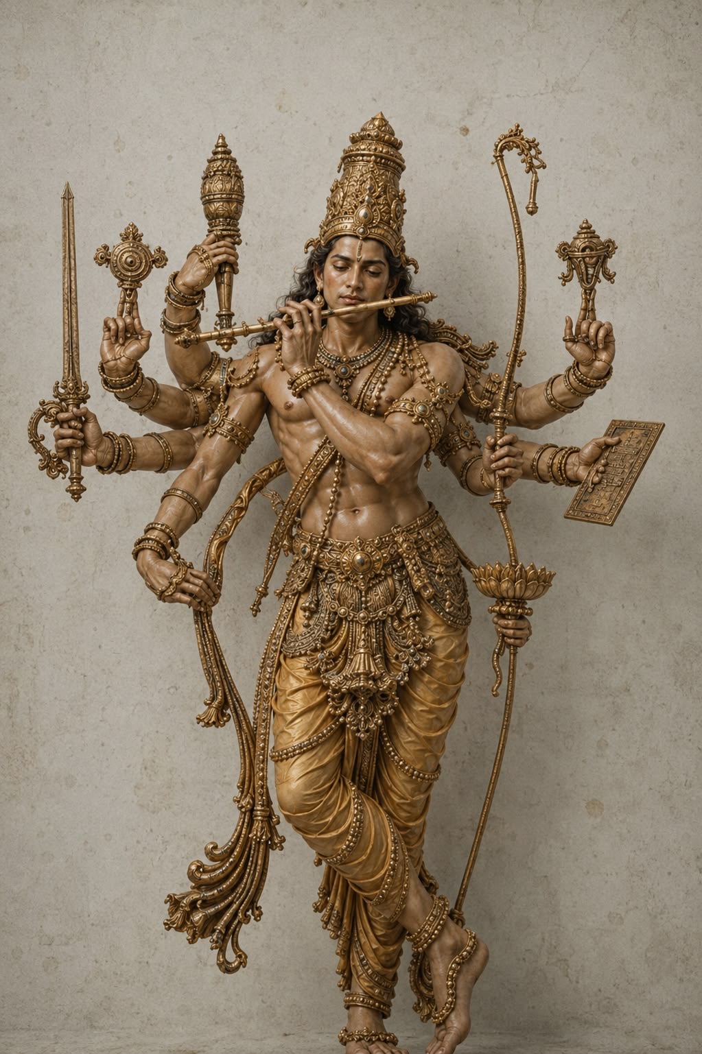 Vishnu Multi-Armed Statue STL – Free 3D Print Model | Remeshy