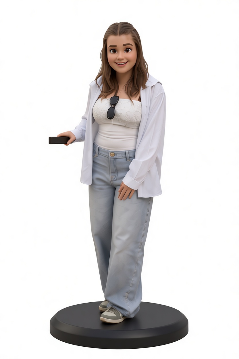 Casual Young Woman Figurine STL – Free 3D Print Model | Remeshy