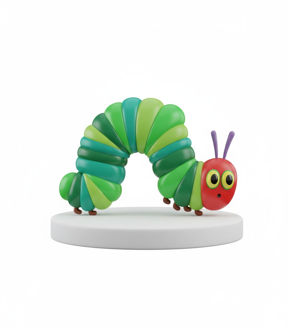 Very Hungry Caterpillar Figurine STL – Free 3D Print Model | Remeshy
