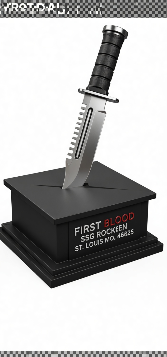 First Blood Knife Sculpture STL – Free 3D Print Model | Remeshy