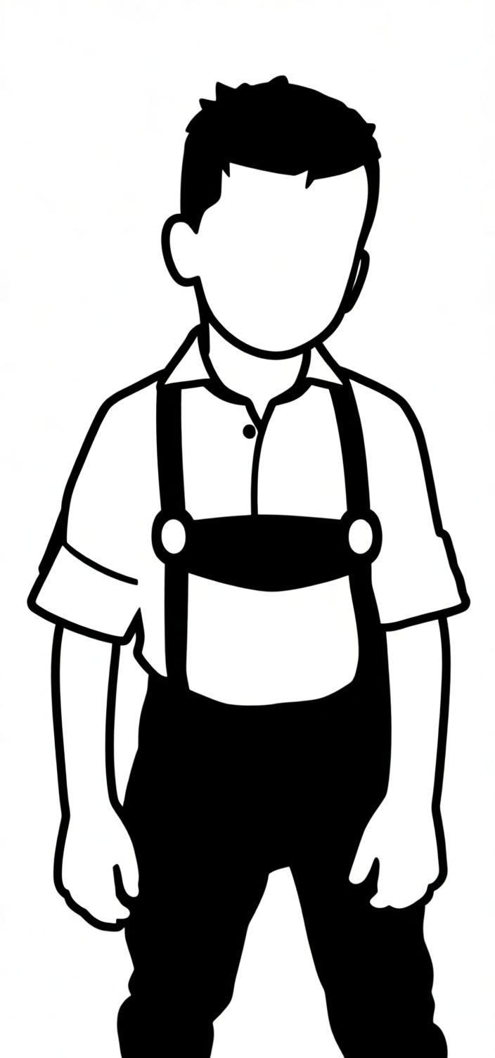 Boy with Suspenders Figure STL – Free 3D Print Model | Remeshy