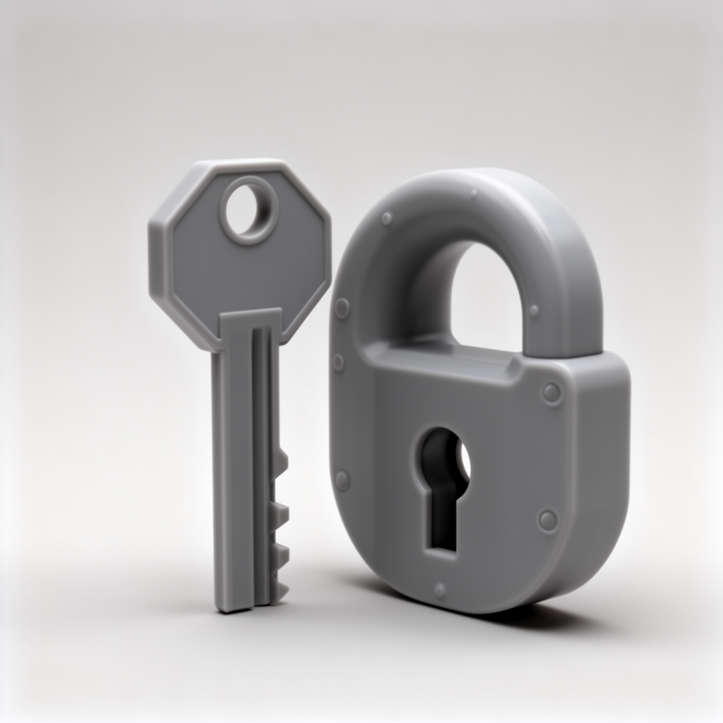 Lock and Key Set STL – Free 3D Print Model | Remeshy