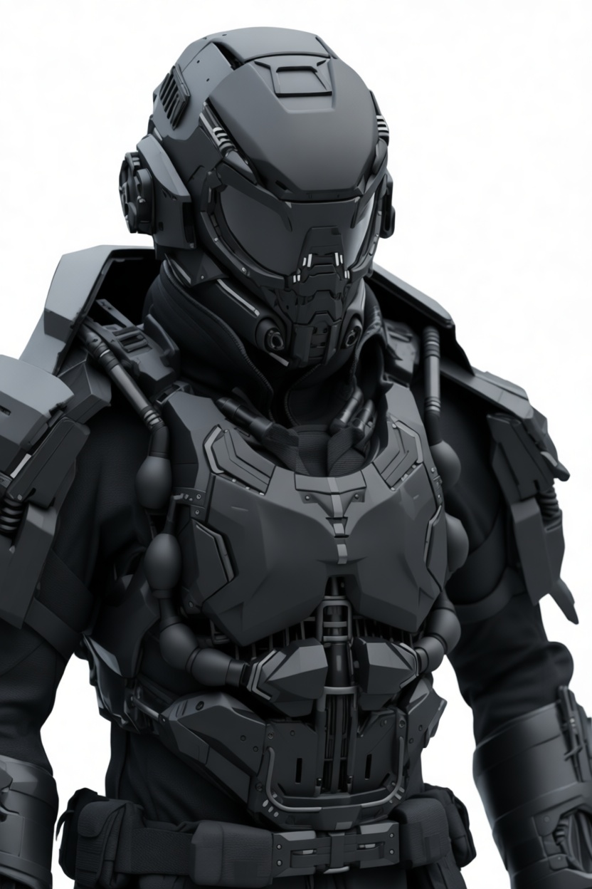 Futuristic Tactical Armor Figurine STL – Free 3D Print Model | Remeshy