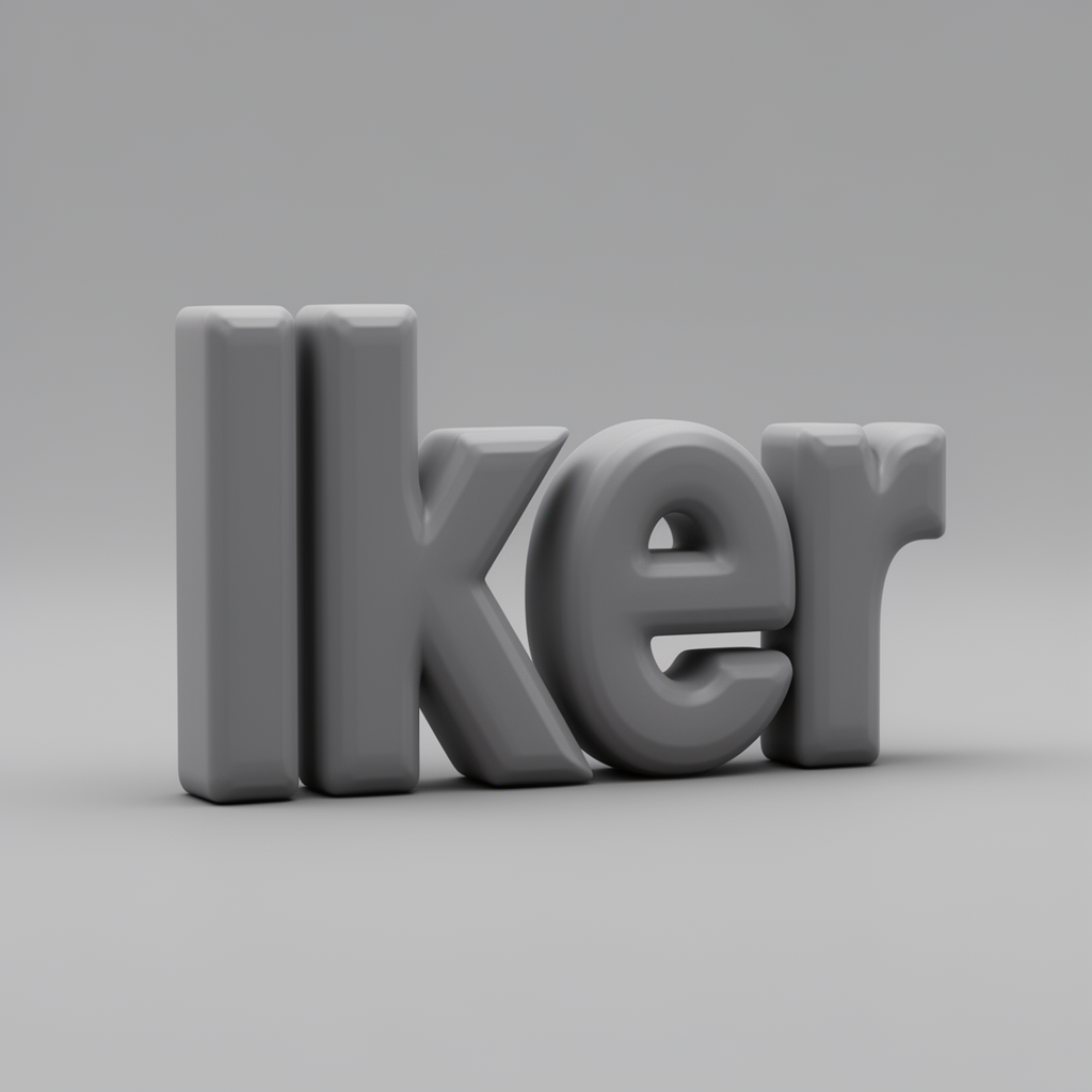 Iker Block Letters STL – Free 3D Print Model | Remeshy