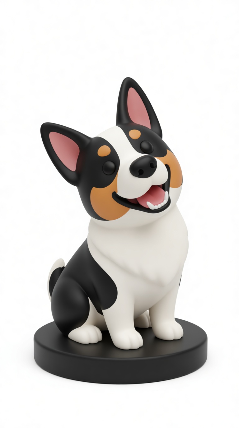 Tricolor Pembroke Welsh Corgi Figurine STL – Free 3D Print Model | Remeshy