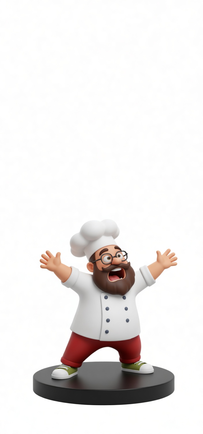 Cartoon Chef Figurine STL – Free 3D Print Model | Remeshy