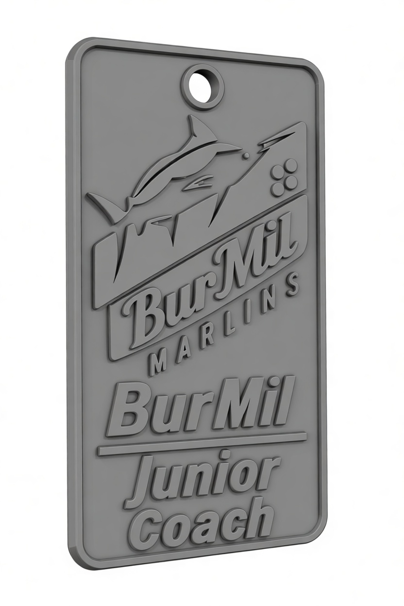 BurMil Junior Coach Tag STL – Free 3D Print Model | Remeshy