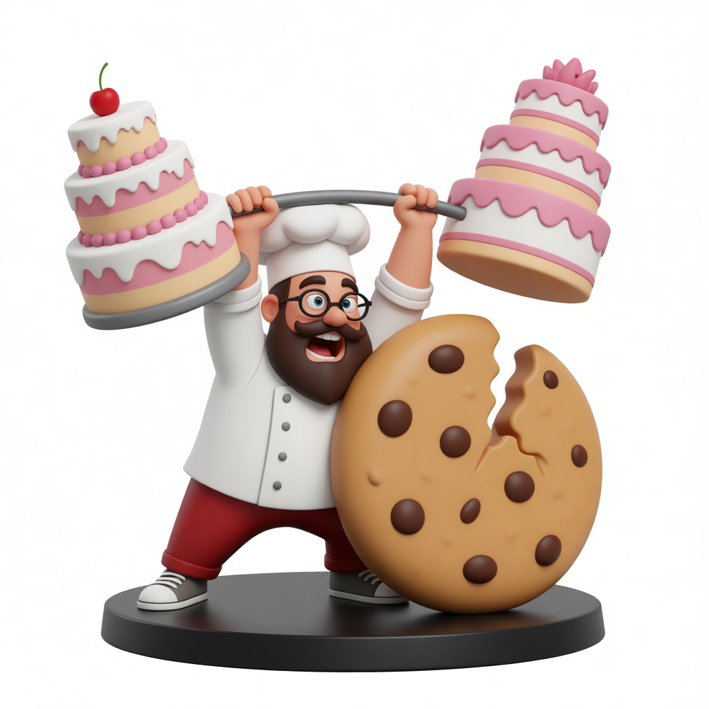 Baker Weightlifter Figurine STL – Free 3D Print Model | Remeshy