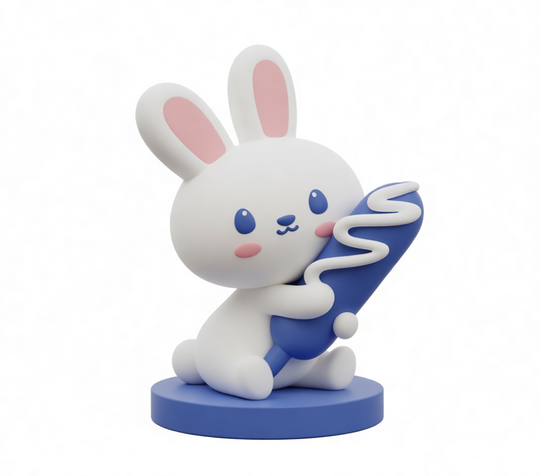 Cute Bunny Figurine STL – Free 3D Print Model | Remeshy