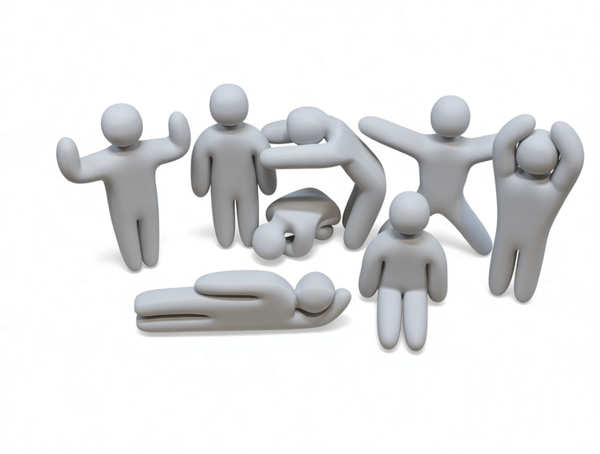 Minimalist Human Poses Set STL – Free 3D Print Model | Remeshy