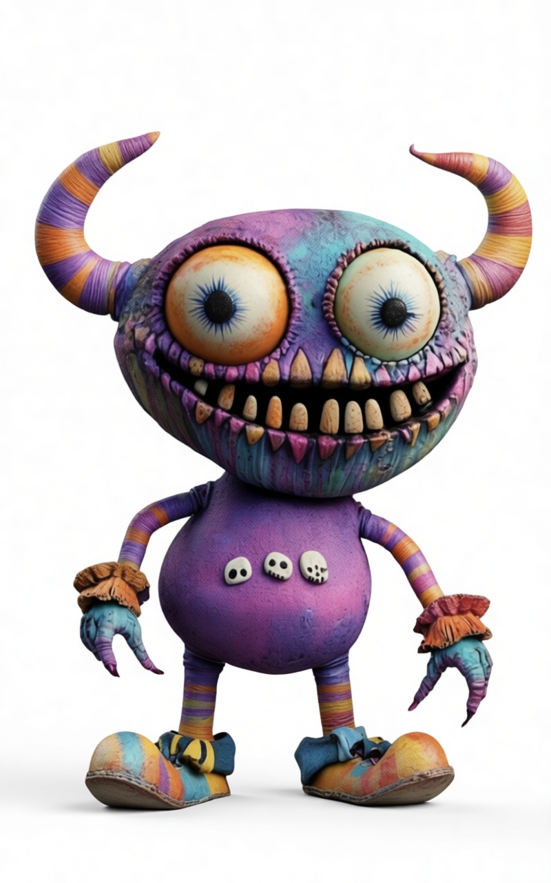 Colorful Monster Figurine STL – Free 3D Print Model | Remeshy