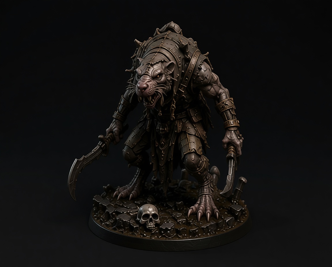 Skaven Warrior Miniature STL – Free 3D Print Model | Remeshy