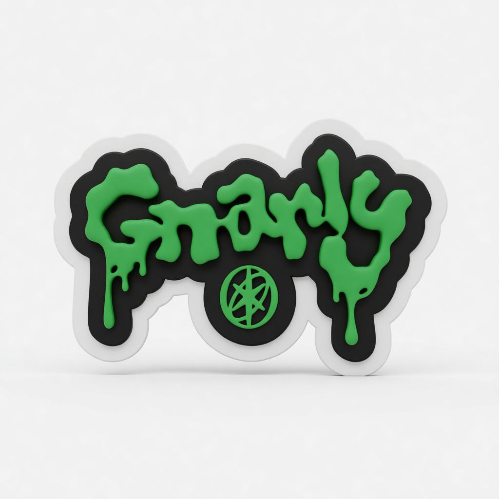 Gnarly Logo Plaque STL – Free 3D Print Model | Remeshy