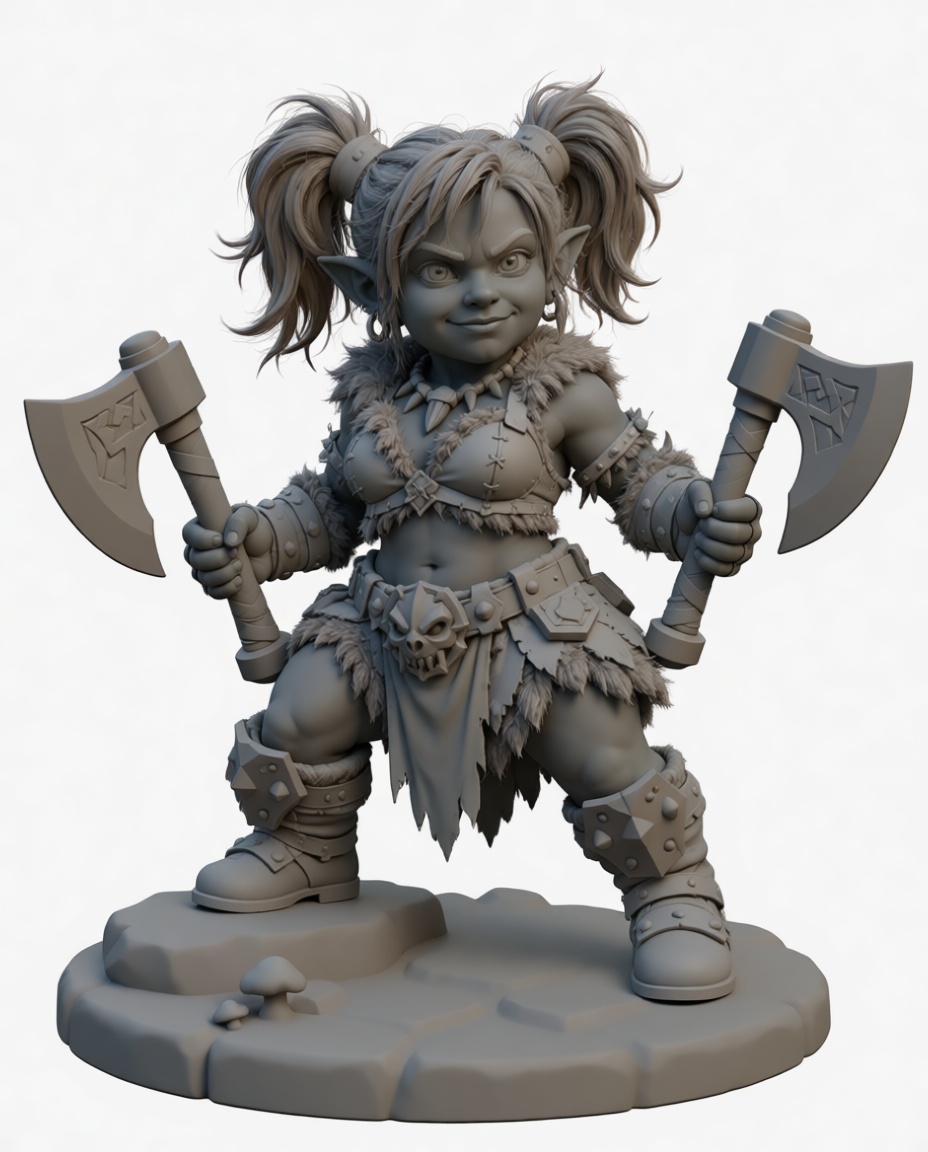 Goblin Warrior Miniature STL – Free 3D Print Model | Remeshy