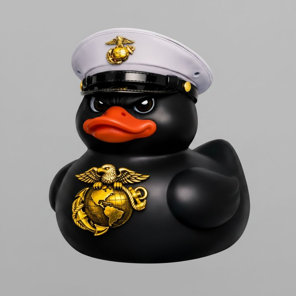 USMC Rubber Duck Figurine STL – Free 3D Print Model | Remeshy