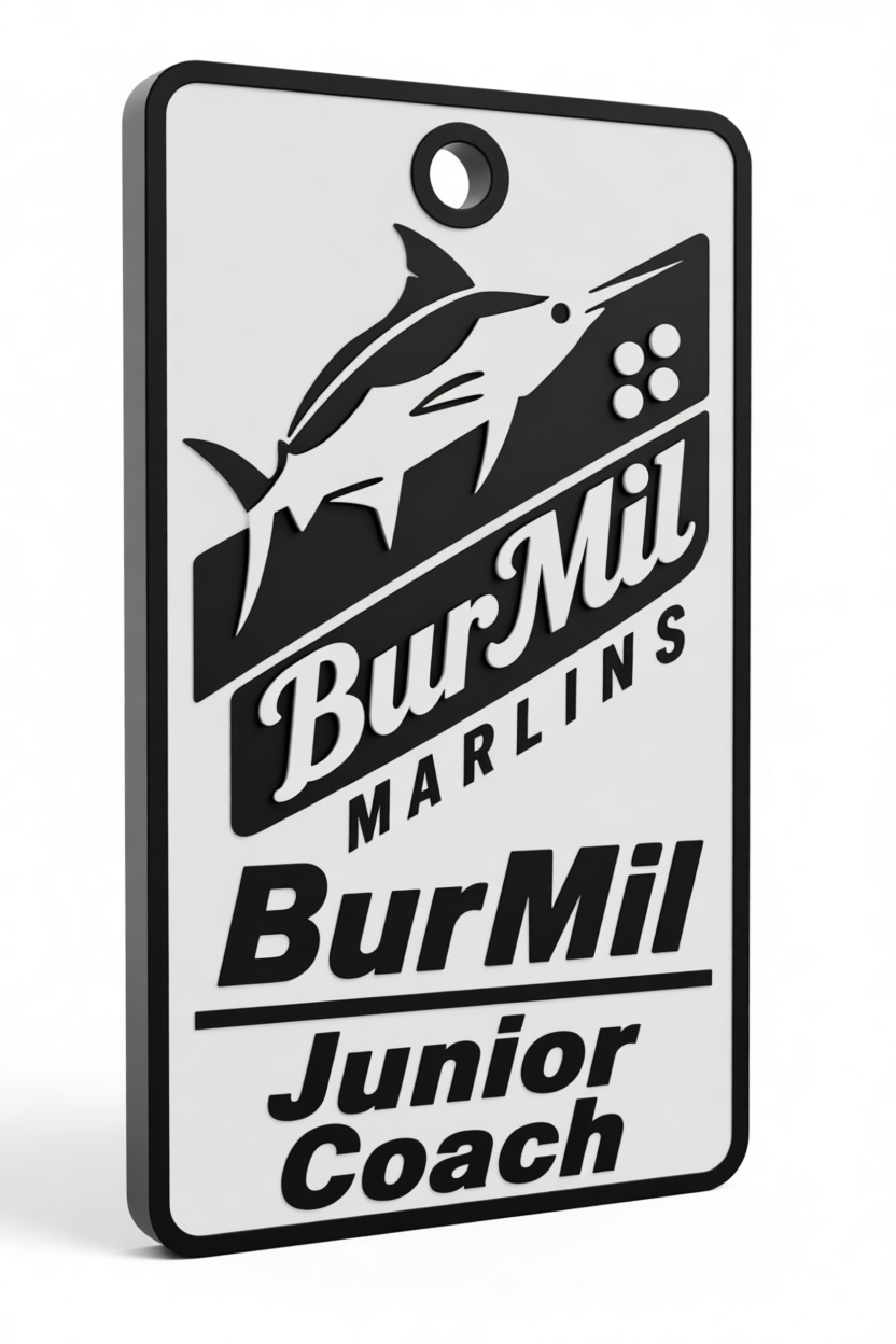 BurMil Junior Coach Tag STL – Free 3D Print Model | Remeshy
