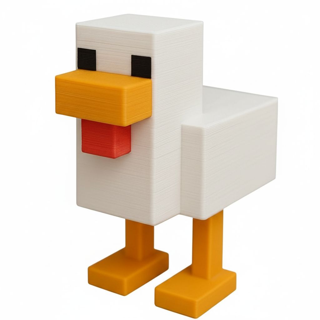 Minecraft Chicken STL – Free 3D Print Model | Remeshy