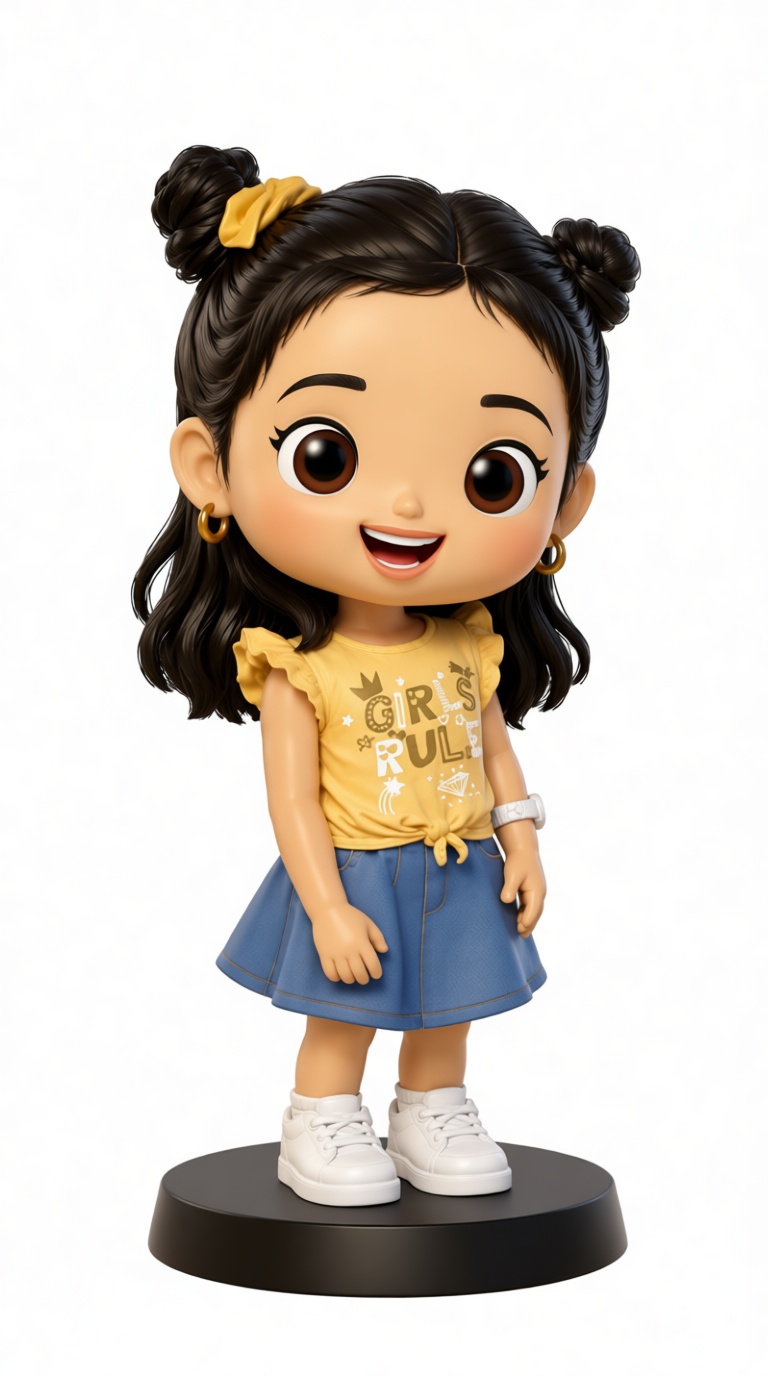 Cute Girl Figurine STL – Free 3D Print Model | Remeshy