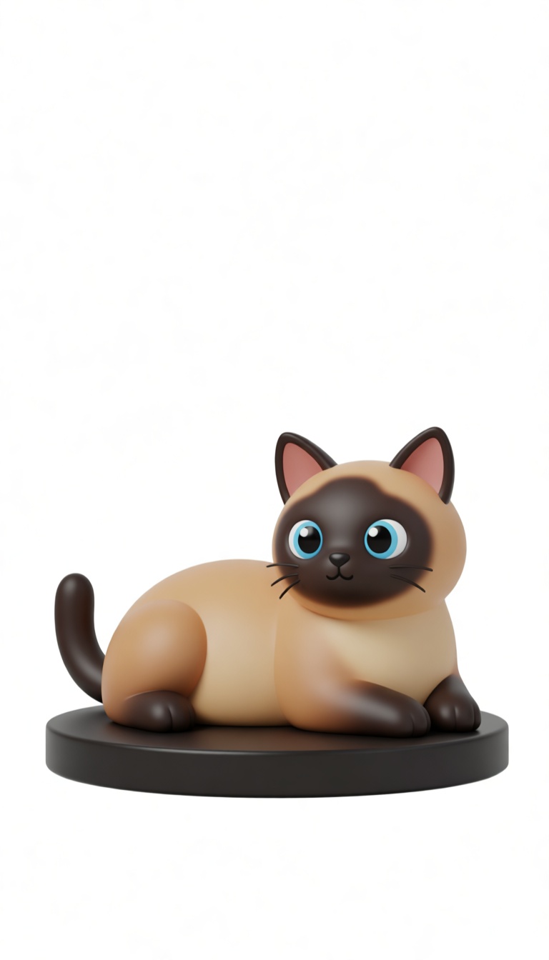 Siamese Cat Figurine STL – Free 3D Print Model | Remeshy