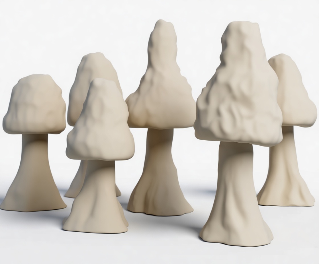 Morel Mushroom Figurines STL – Free 3D Print Model | Remeshy