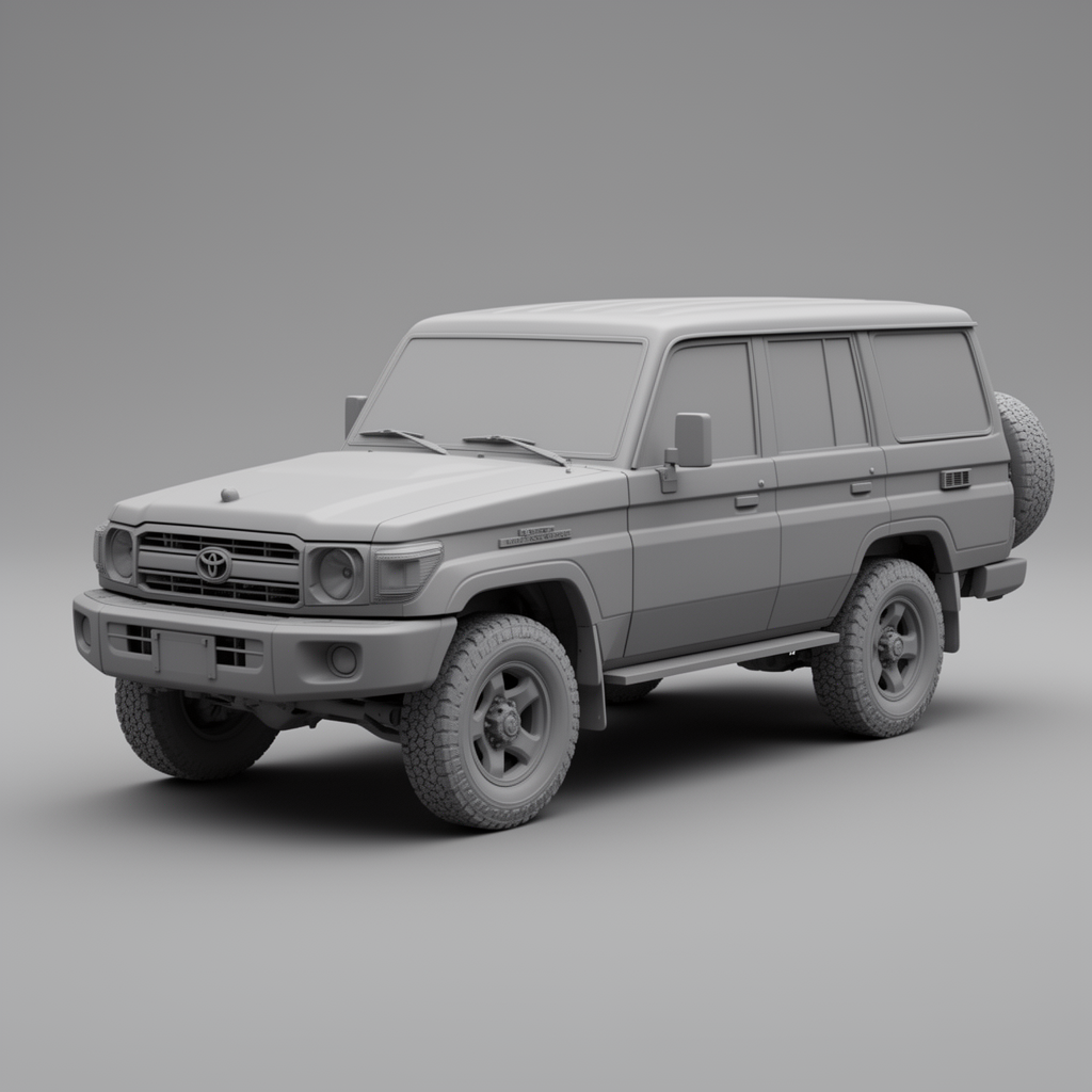 Toyota Land Cruiser LC76 Model STL – Free 3D Print Model | Remeshy