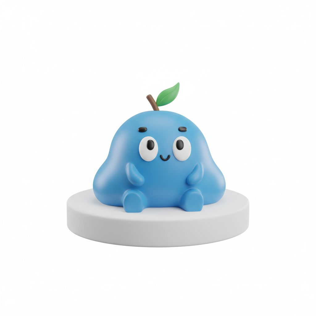 Cute Blue Blob Figure STL – Free 3D Print Model | Remeshy