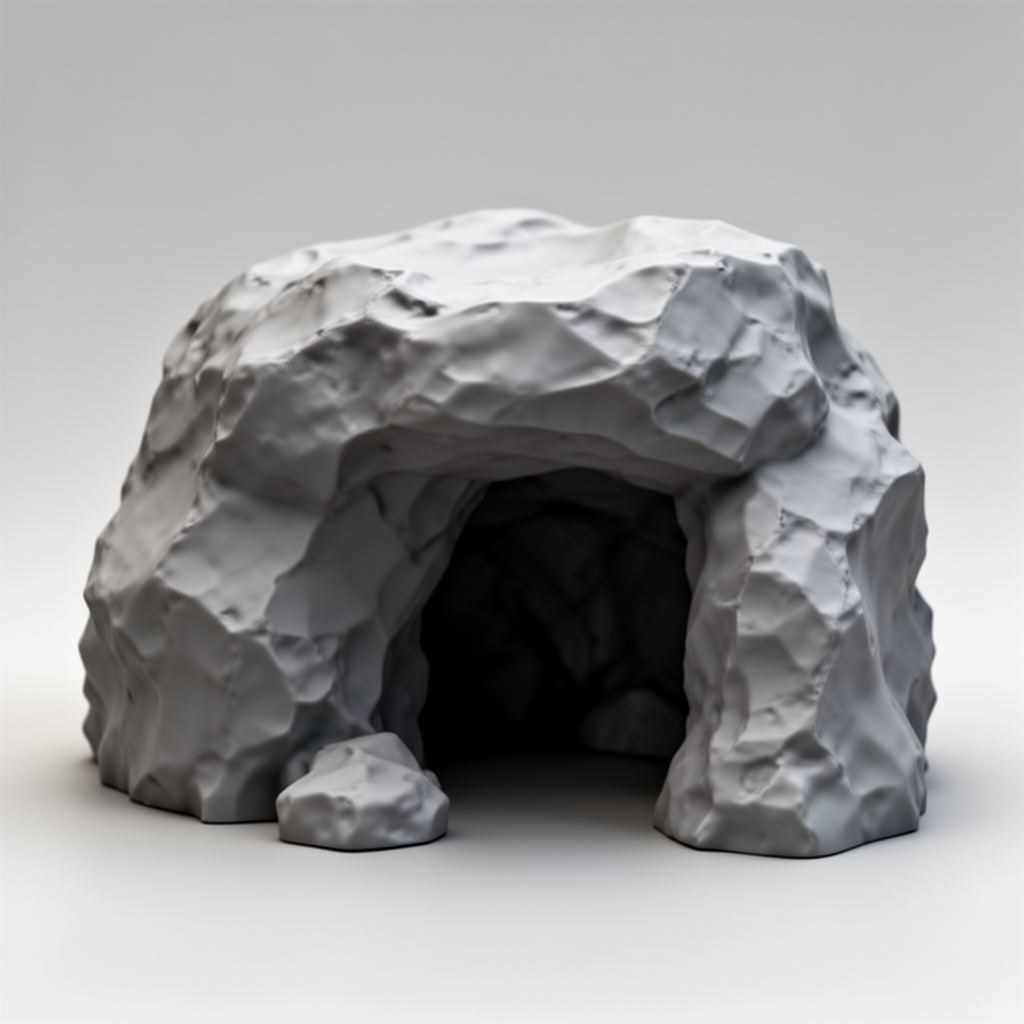 Hollow Cave Rock Model STL – Free 3D Print Model | Remeshy