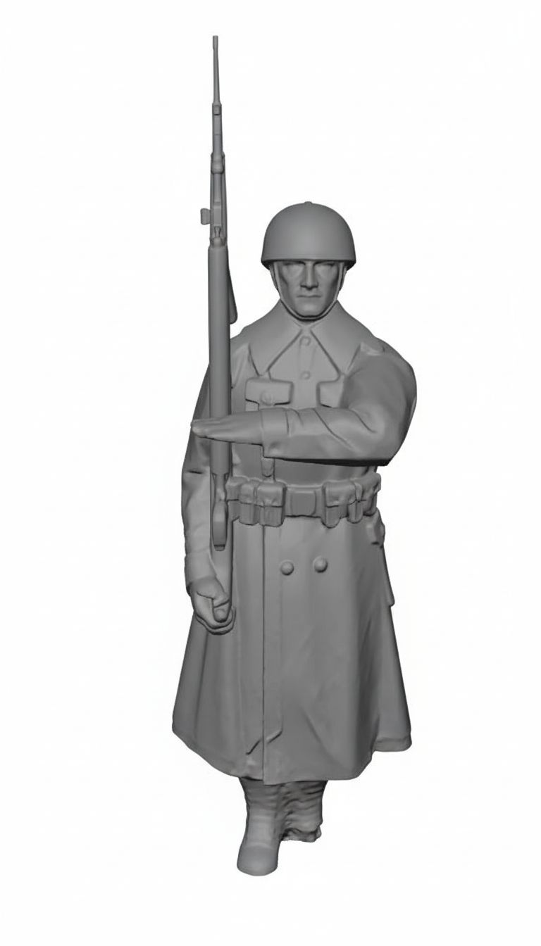 World War II Soldier Figurine STL – Free 3D Print Model | Remeshy