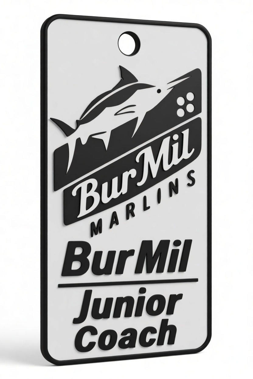 BurMil Junior Coach Tag STL – Free 3D Print Model | Remeshy