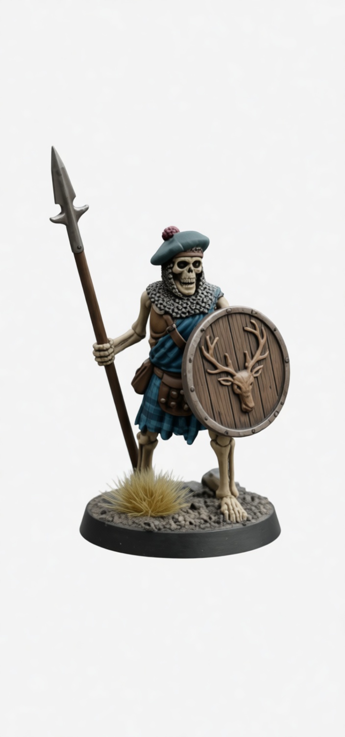 Scottish Skeleton Warrior Figurine STL – Free 3D Print Model | Remeshy
