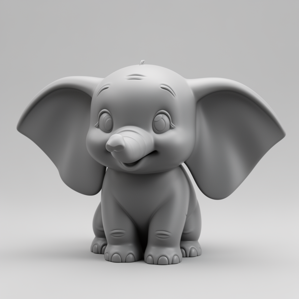 Dumbo Elephant Figurine STL – Free 3D Print Model | Remeshy
